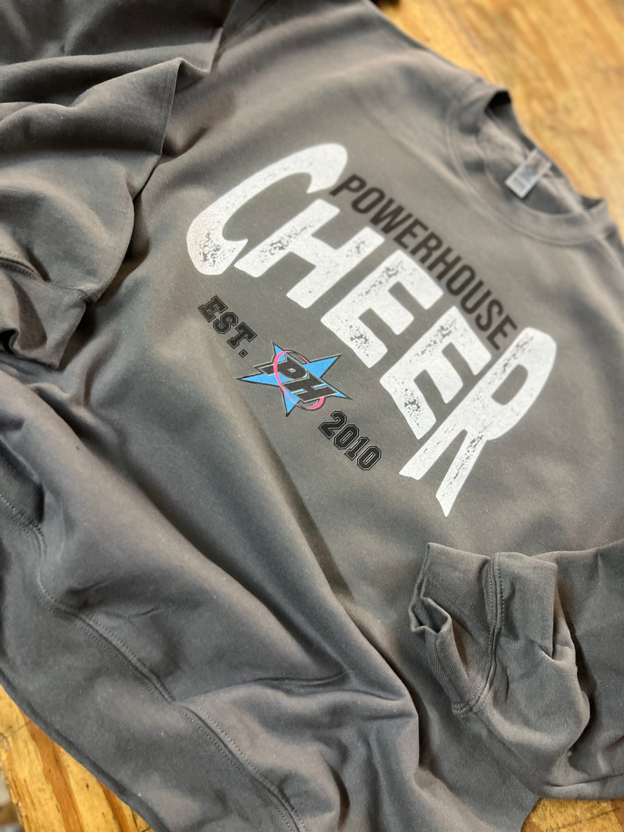 Powerhouse Cheer Designs- Vintage Arch white cheer – Pink Bulldog Boutique