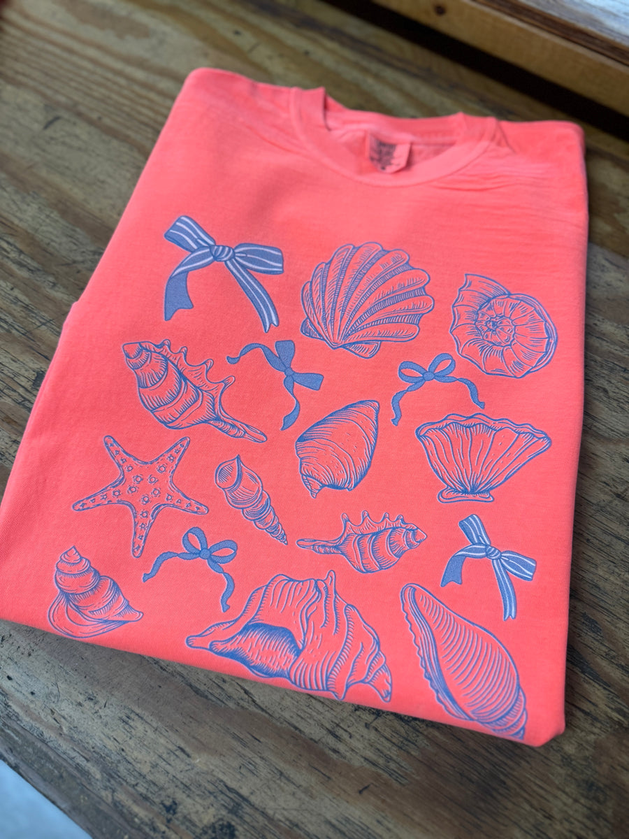 Coral shell coquette – Pink Bulldog Boutique