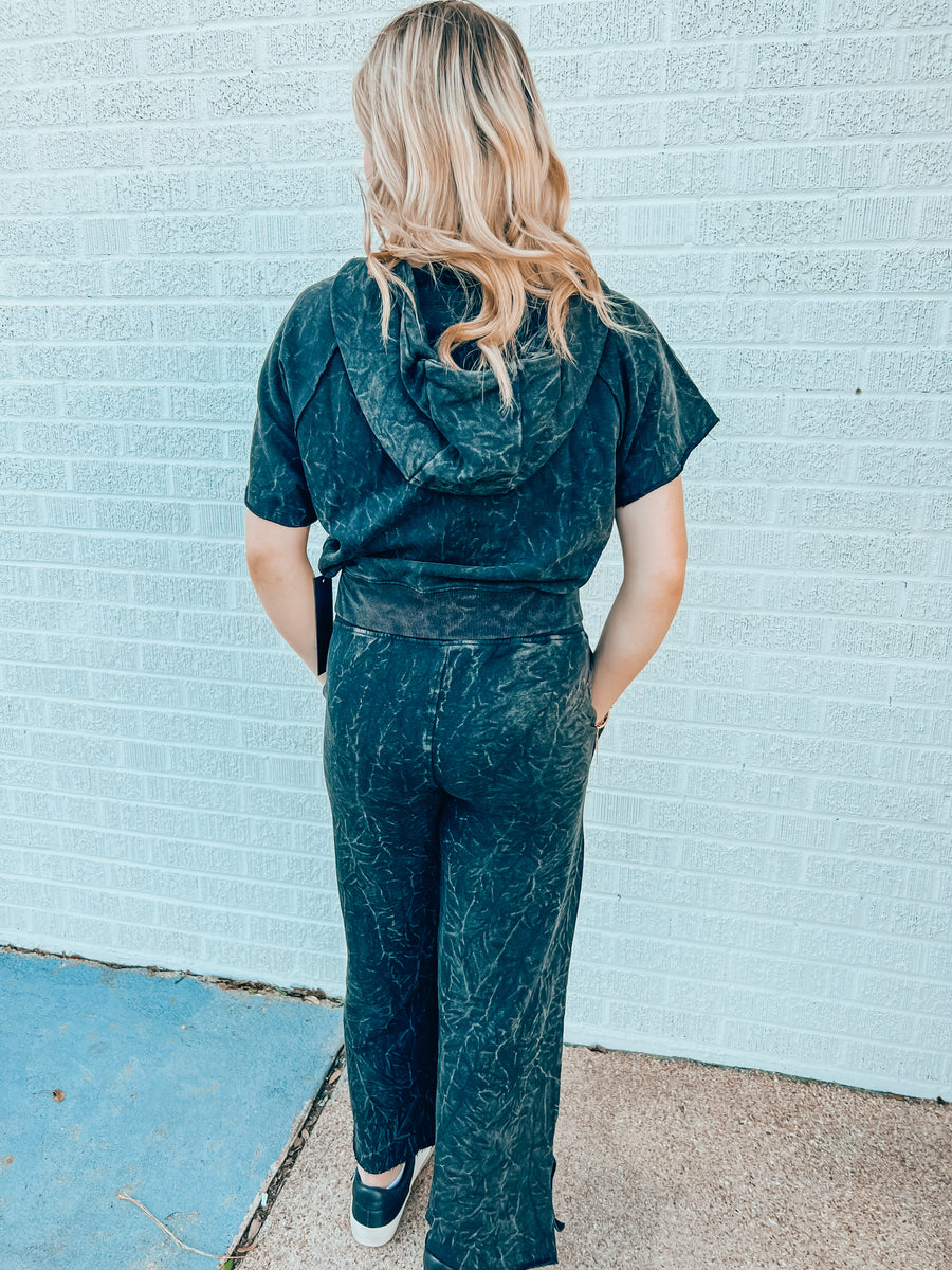 Acid wash French Terry set – Pink Bulldog Boutique