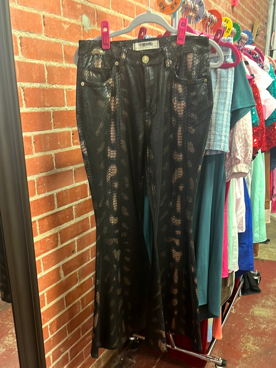 black snakeskin Rock and Roll Jeans, 30 – Pink Bulldog Boutique