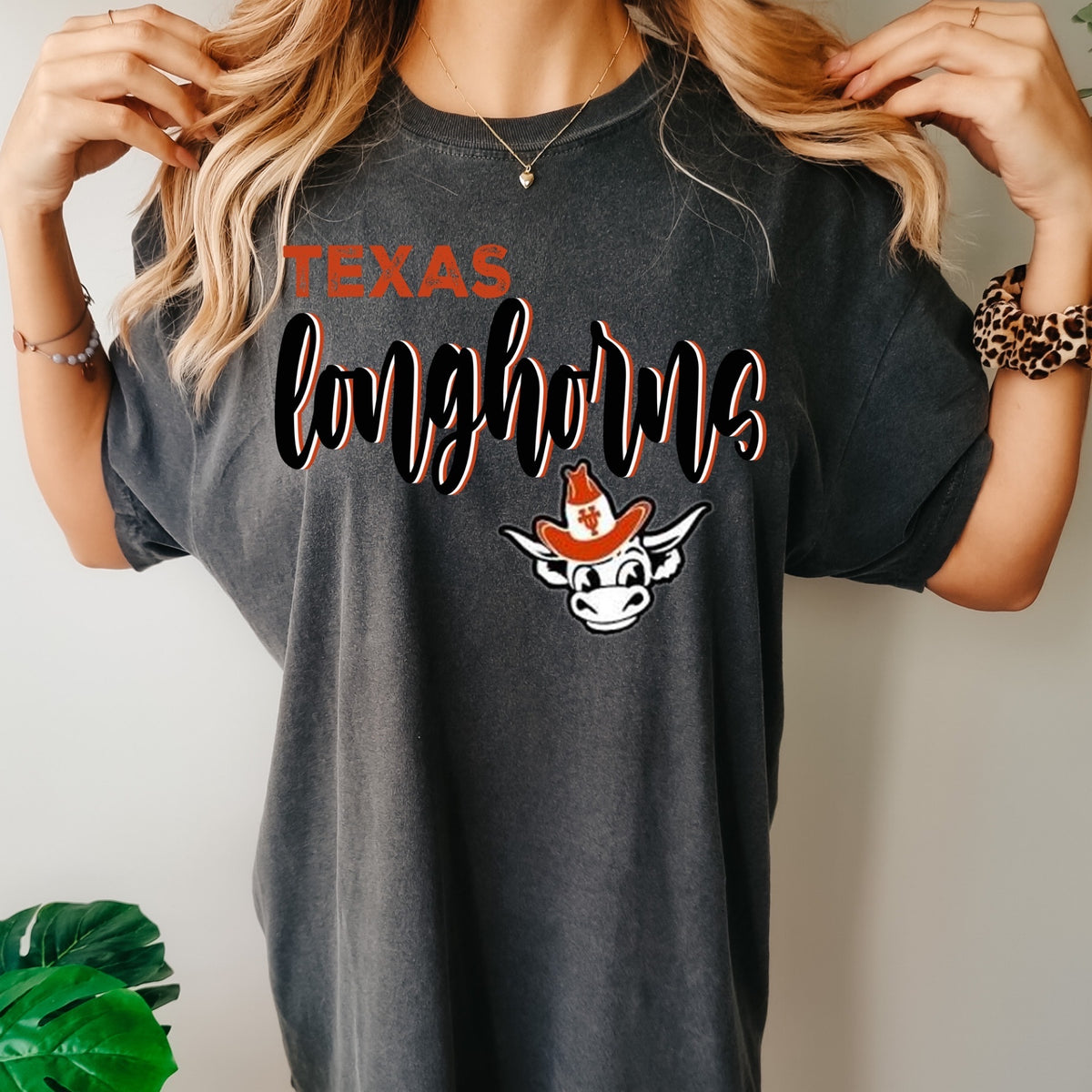 Longhorns retro design – Pink Bulldog Boutique