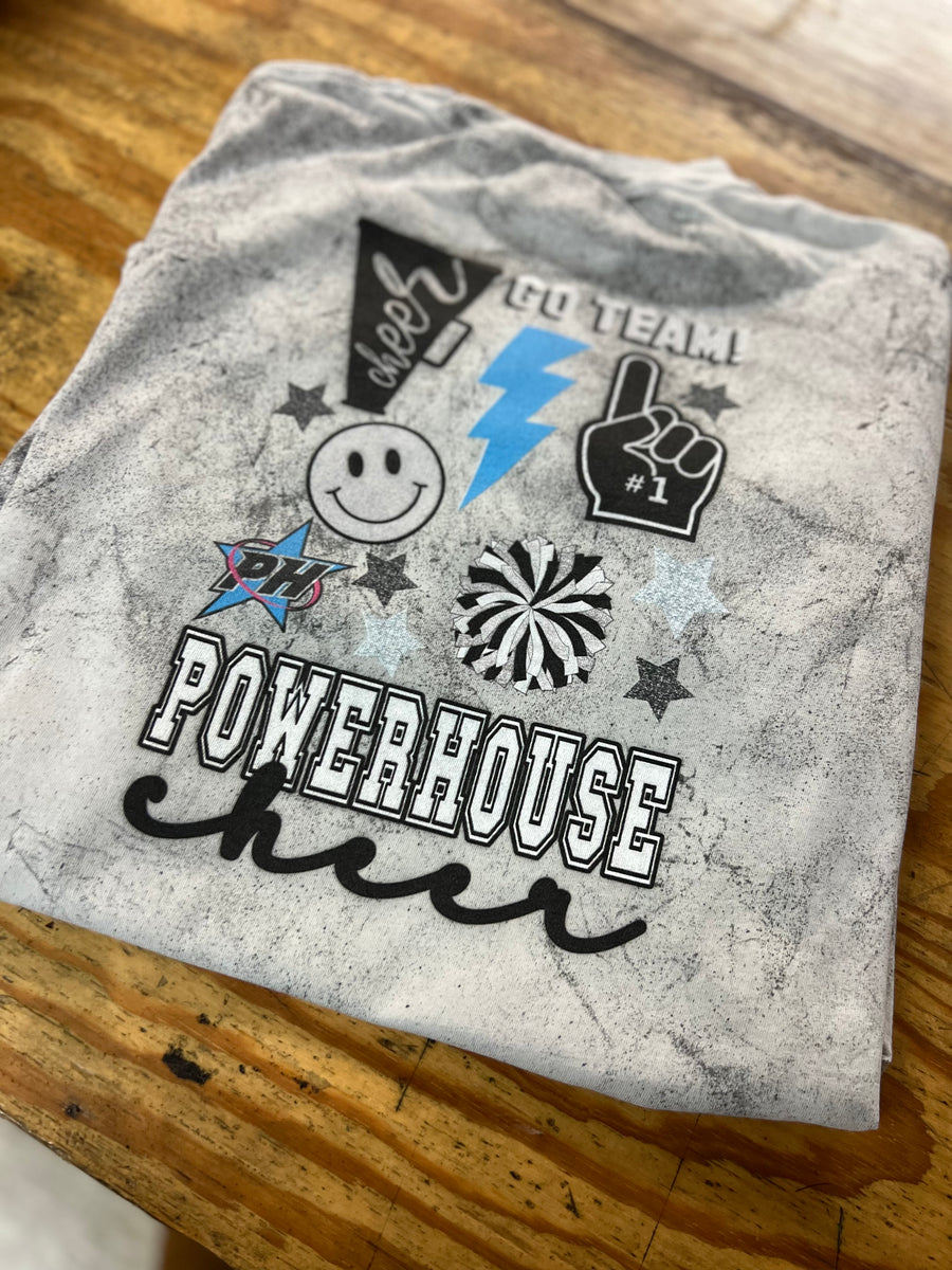Powerhouse Cheer Designs- cheer collage – Pink Bulldog Boutique