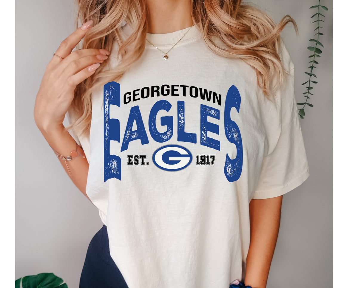 Georgetown Eagles Vintage Design – Pink Bulldog Boutique