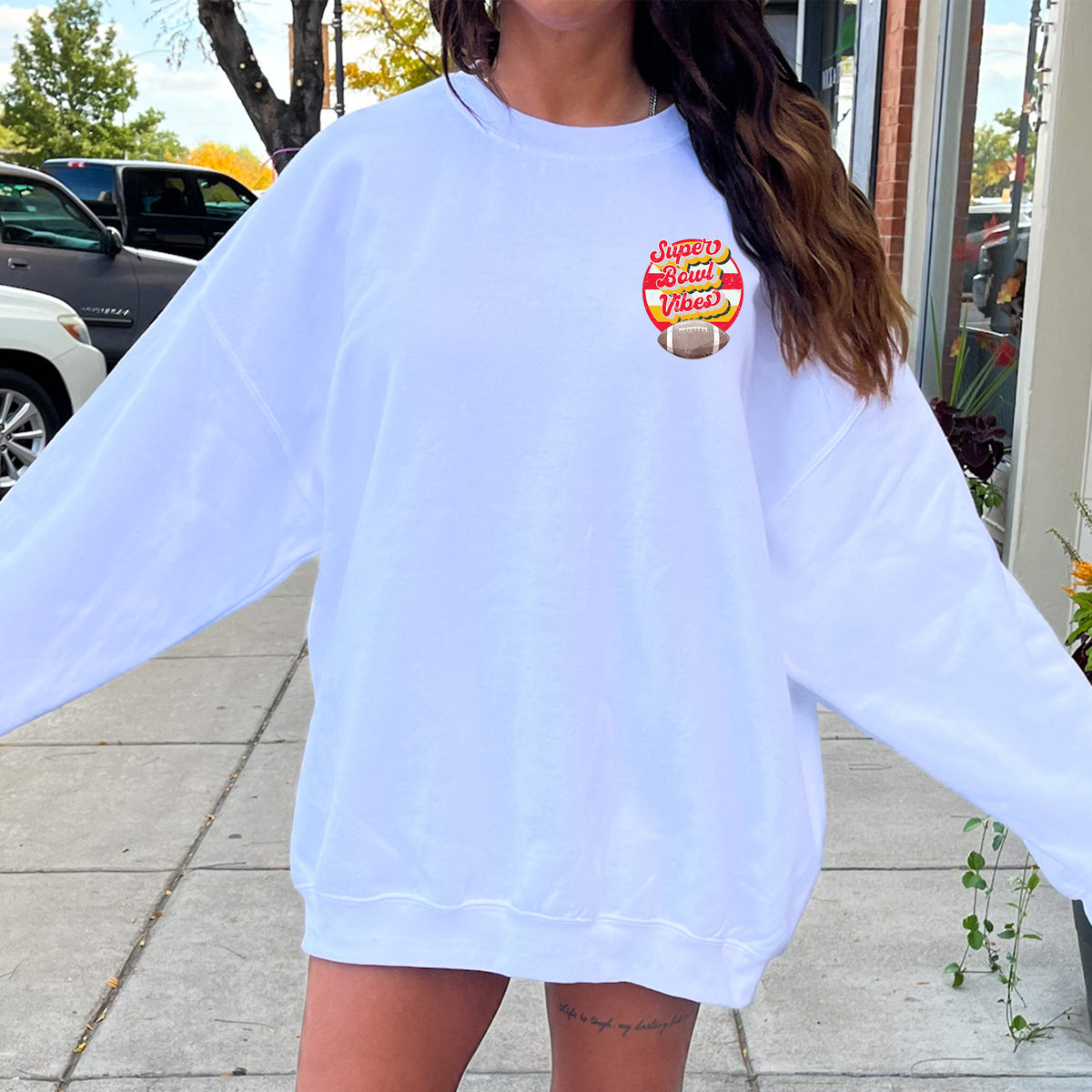 Chiefs Super Bowl Vibes Crewneck – Pink Bulldog Boutique